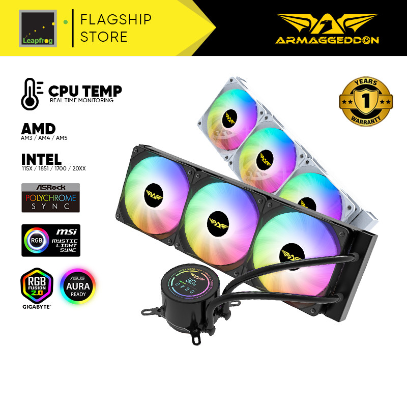 Armaggeddon 360mm AIO Liquid CPU Cooler Deep Freeze ADV A360 ARGB Temperature Monitor | Shopee ...