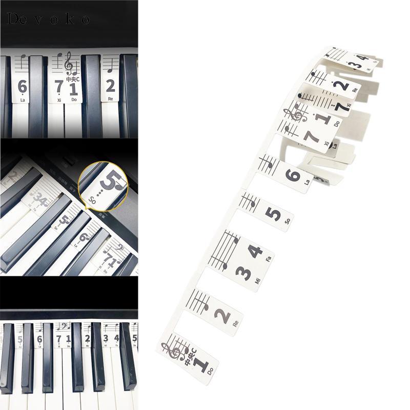 [Cuticate1] Removable Piano Keyboard Note Label Piano Key Label Piano ...