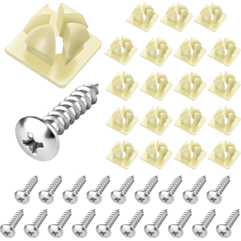 (Set of 20) License Plate Mounting Kit,Stainless License Plate Screws ...