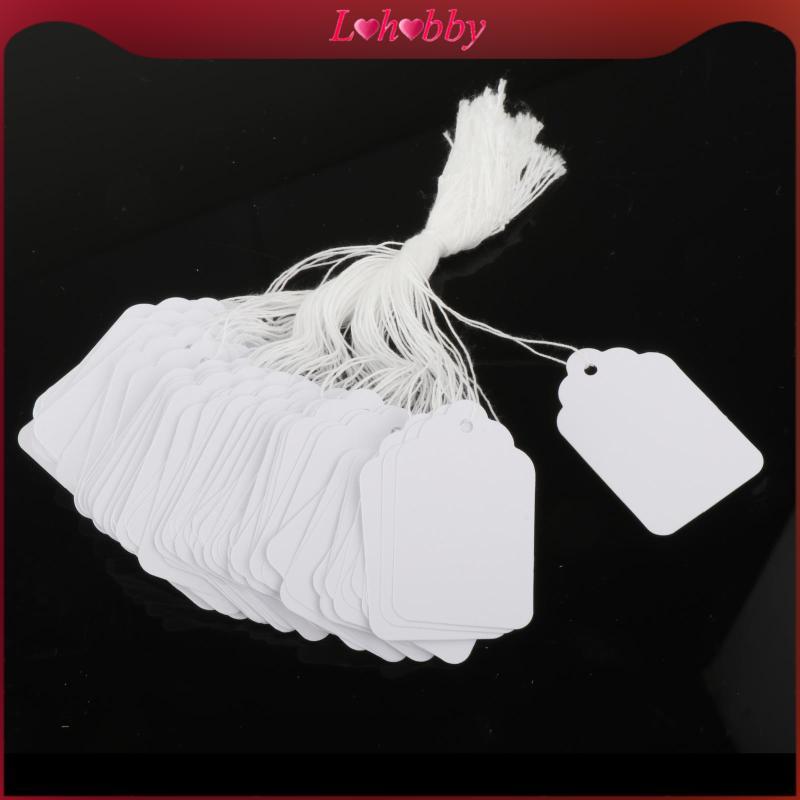 [Lohobby] 100 Pcs Writing Labels, Blank Gift Tags with Attached String ...