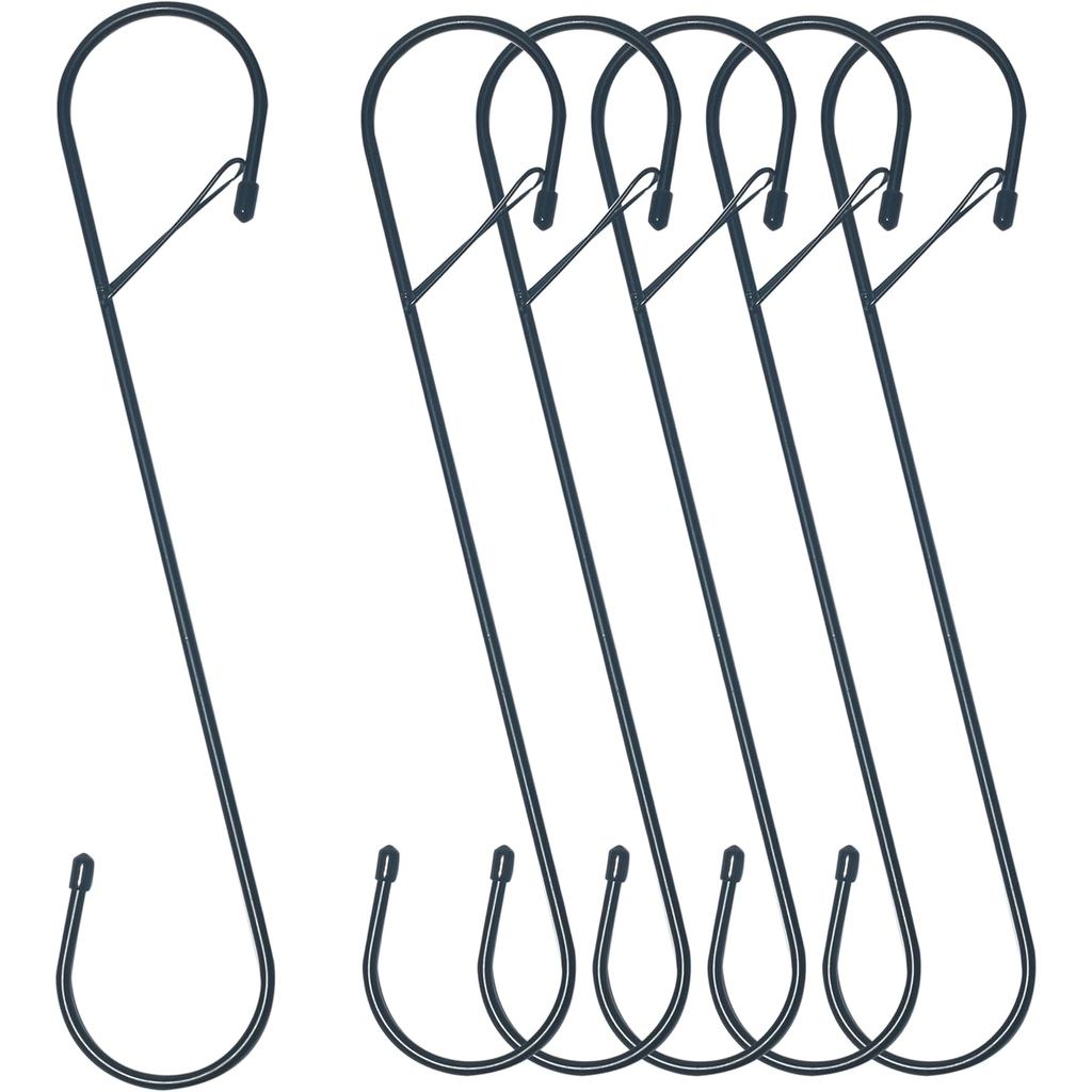 6Pcs S Hooks Hanging 12 inch Heavy Duty Large S Hooks with Safety ...