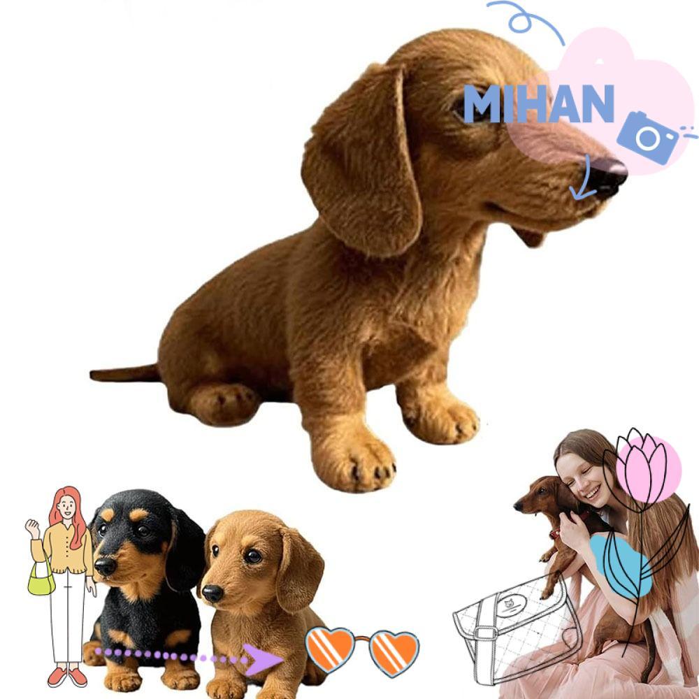 MIHAN Stuffed Animals Plush, Simulation Mimics Natural Movement Dog ...