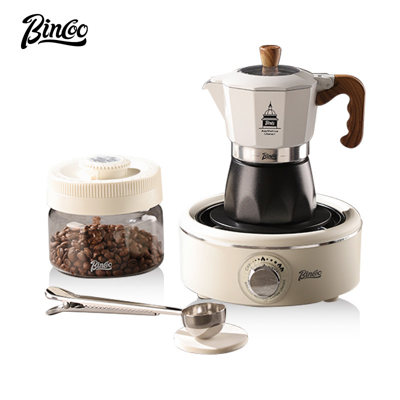 Bincoo Double Valve Moka Pot Small Coffee Pot Italian Espresso Machine ...