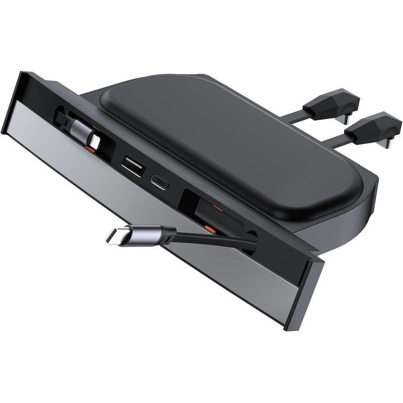 YONZEE Retractable USB Hub Tesla Accessories Multi-Port Model 3/Y ...