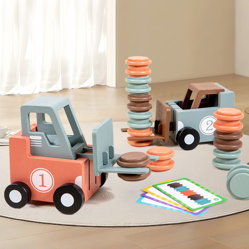 Children's Wooden Early Education Double Battle Jenga Simulation ...