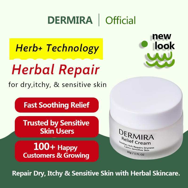 DERMIRA Relief Cream Soothing & Repair Cream Itchy Skin Relief Eczema ...