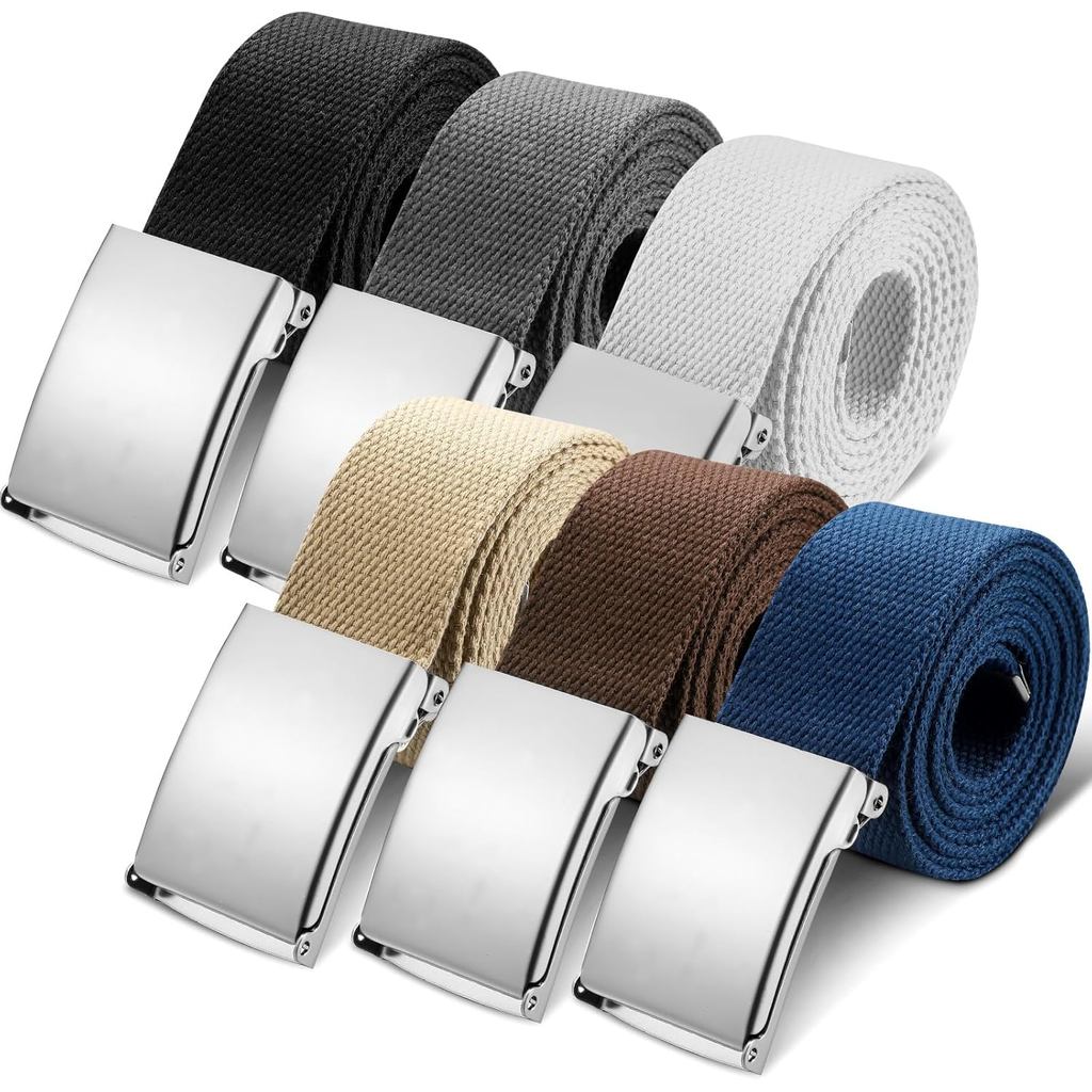 Geyoga 6 Pack Golf Belts for Men Men's Golf Web Belt Nylon Web Belt ...