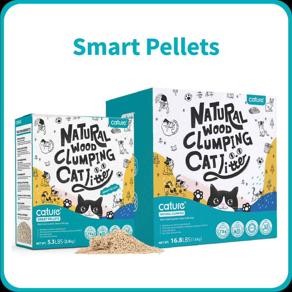 Cature Smart Pellets Natural Wood Clumping Cat Litter (2 Sizes ...