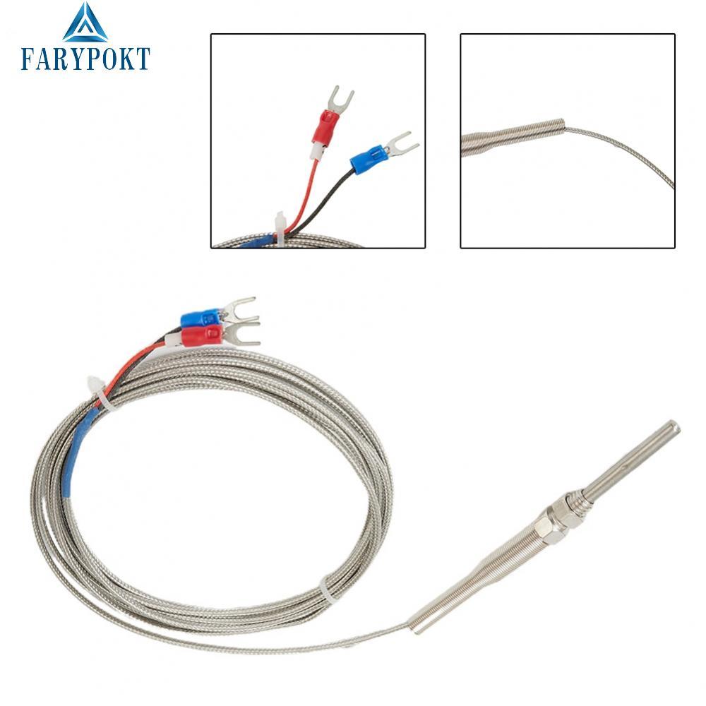 Durable 100~1250°C 50mm Probe Sensors 3 Meter Spade Type K-Type ...