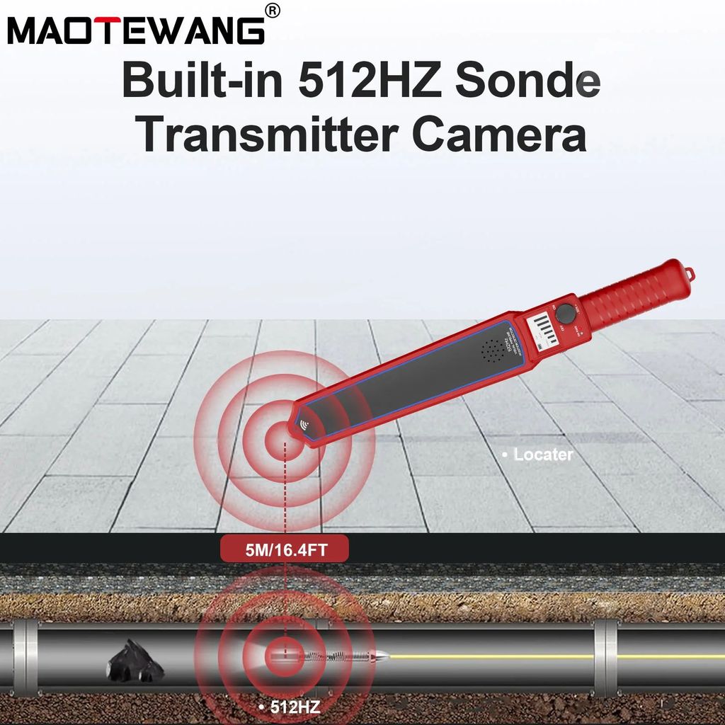 Sewer Pipe Inspection Camera detection device 512hz Receiver Locator ...
