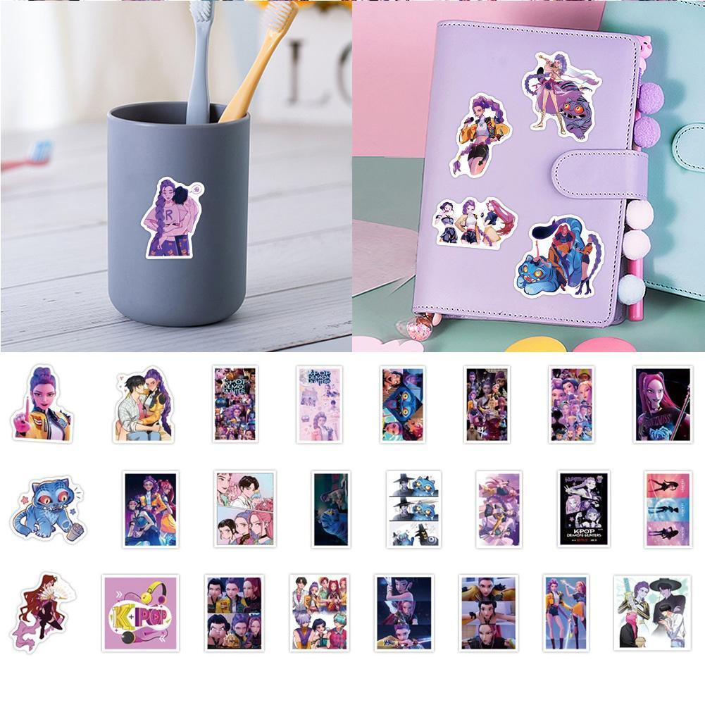 Anime Kpop Demon Hunters Stickers Demon Hunters Waterproof Skateboard ...