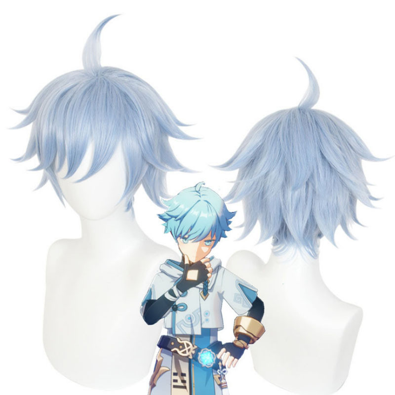 Cosplay Wig Taiwan Shipment Yuanshen Cloud cos Traveler Reverse Snow ...