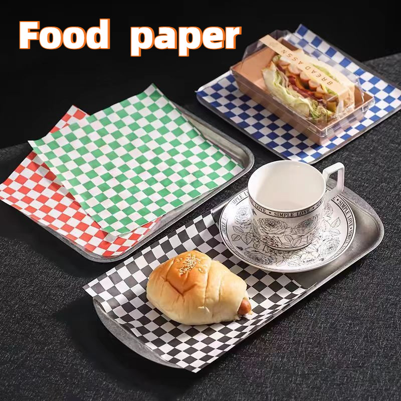 Checkered Deli Basket Liner Red and White Fat Repellent Checkered Food ...