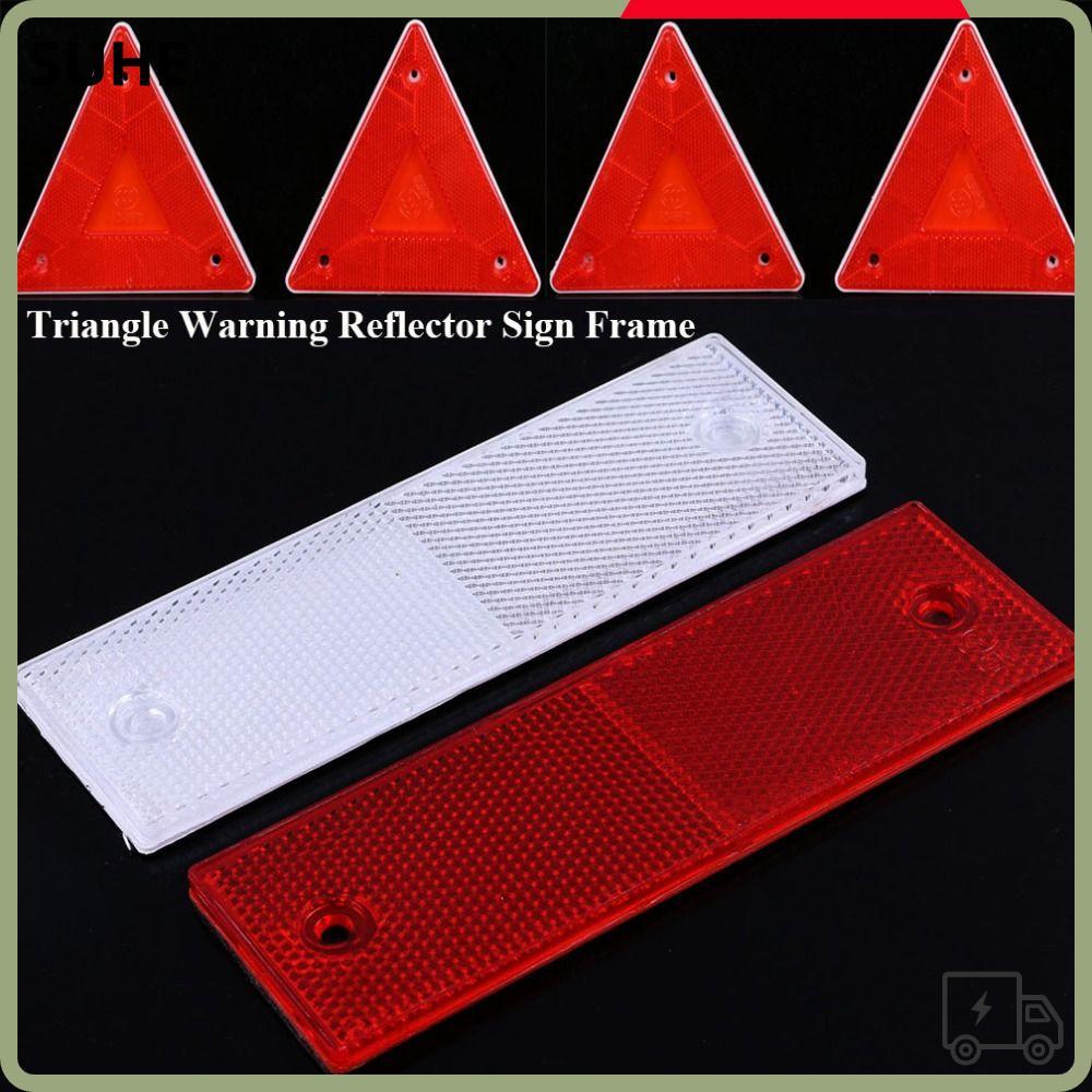 SUHE Triangle Warning Reflector, Reflective Sign Board 15CM Sign Frame ...