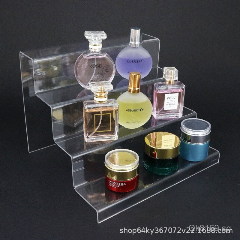 Multi-layer Figurine Cosmetics Display Stand Ladder-shaped Storage Rack ...