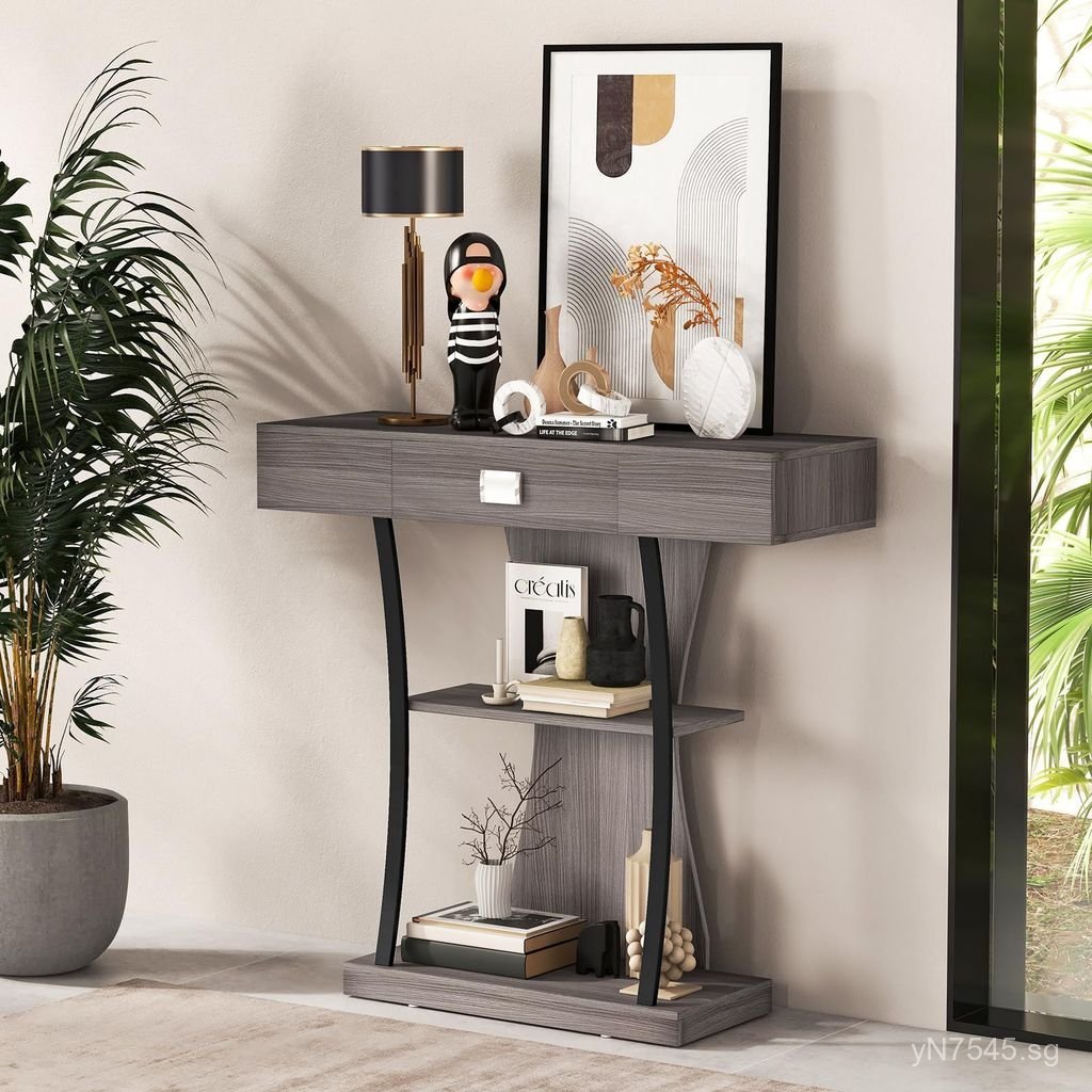 Panel-style Altar Table Against the Wall, Side Table, Living Room Side ...