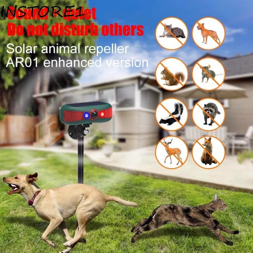 INSTORE1 Outdoor Animal Repeller, 4 Modes Infrared Sensor Solar Animal ...