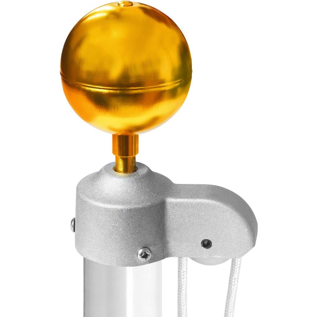 Anley Authentic 3" Flagpole Ball Topper Ornament - Gold Anodized ...
