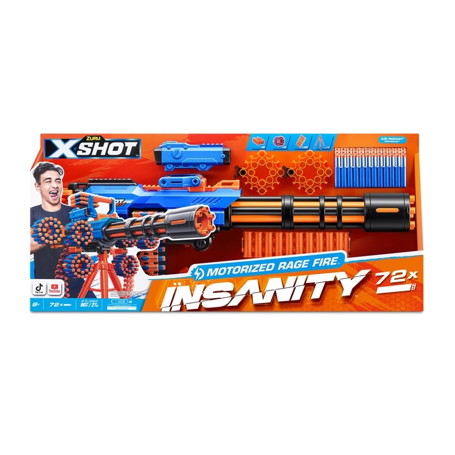 X-Shot Insanity Motorized Rage Fire | Shopee Singapore