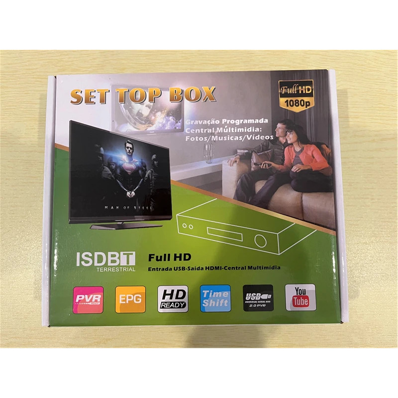 For Brazil Chile Peru Venezuela Isdb-t Receiver Set Top Box Conversor ...