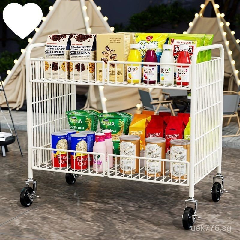 Outdoor Stall Mobile Cart with Wheels for Street Fairs, Foldable Night ...