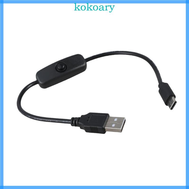KOK USB Type C Power Cable With OnOff Switches USB A To Type C Power ...