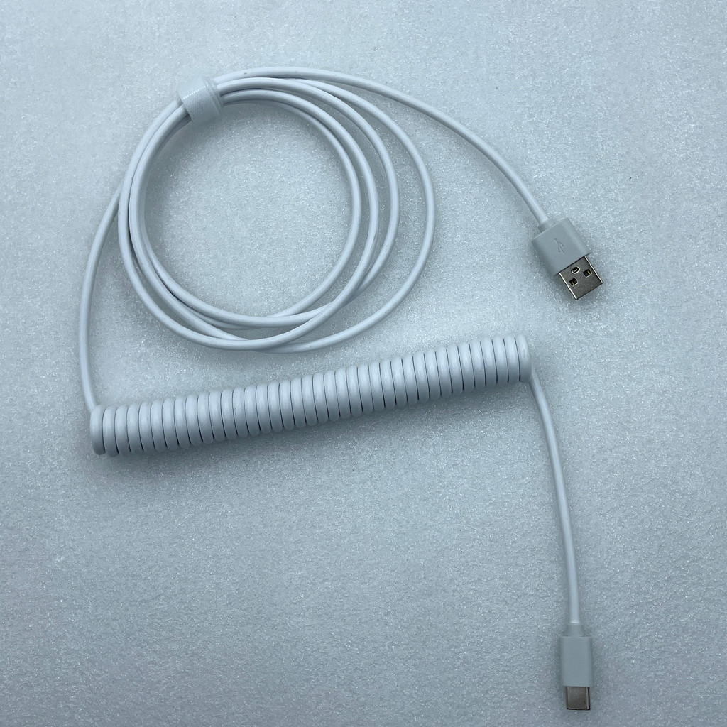 Computer Mechanical Keyboard Data Cable Coiled Aviator Wire Type-C to ...