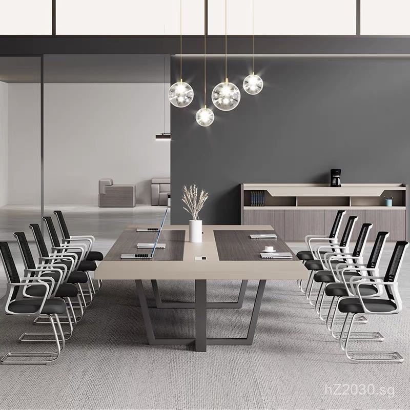 Modern Combination Table and Chairs Multi-person Conference Table ...