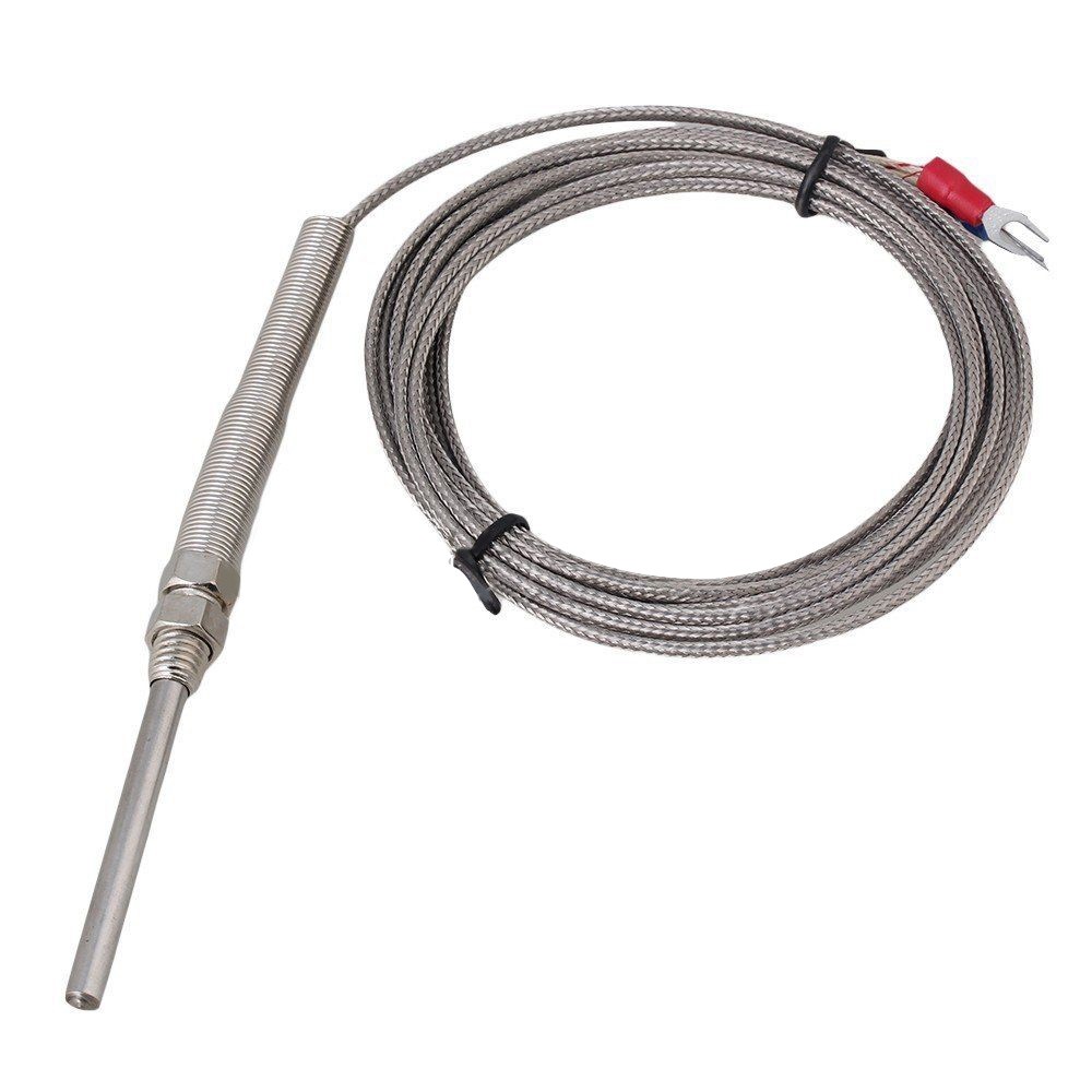 Durable 100~1250°C 50mm Probe Sensors 3 Meter Spade Type K-Type ...