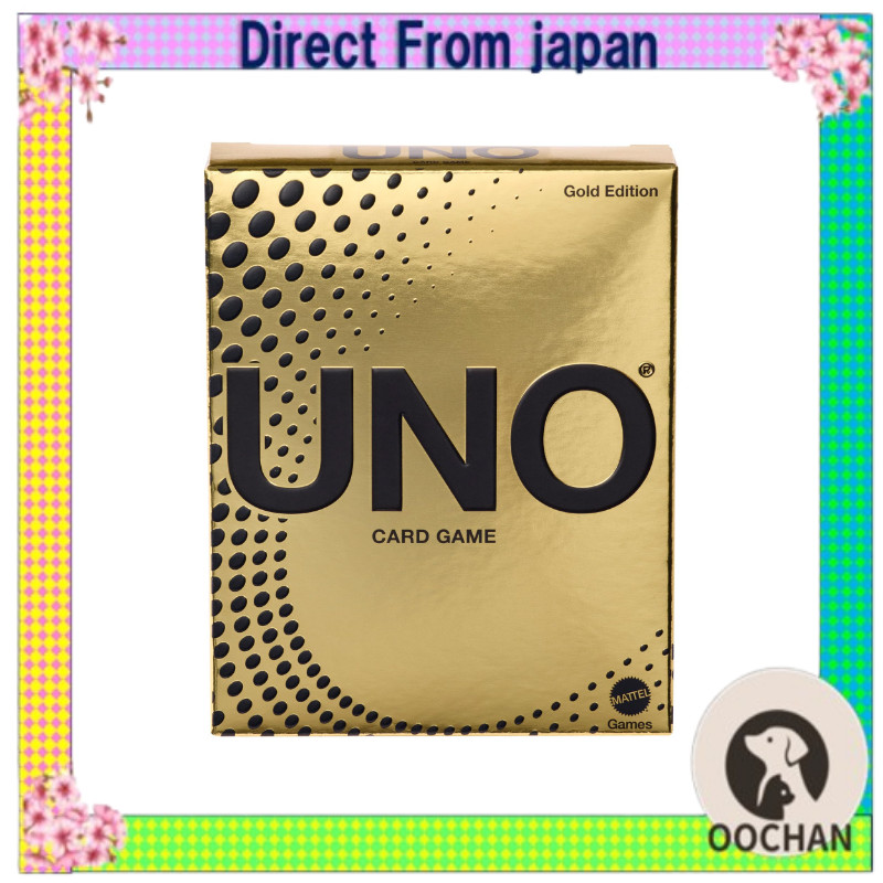 Mattel Game UNO Gold Edition Card Game Party Game 112 Cards For 2-10 ...