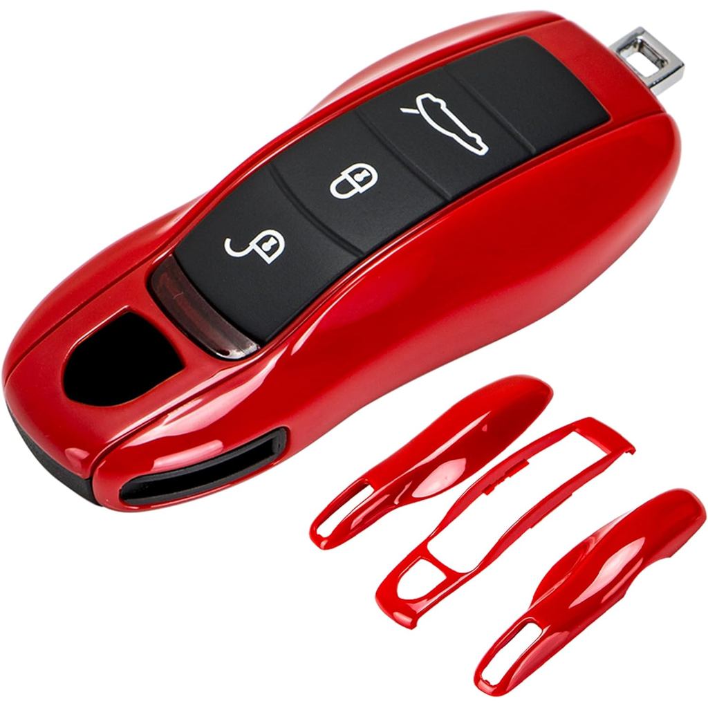 AeroBon 3-Piece Painted Key Cover Key Fob Shell Compatible with Porsche ...
