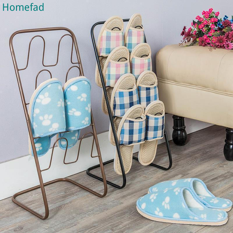 Bathroom Bedroom Living Room Household Simple Slippers Storage Rack ...