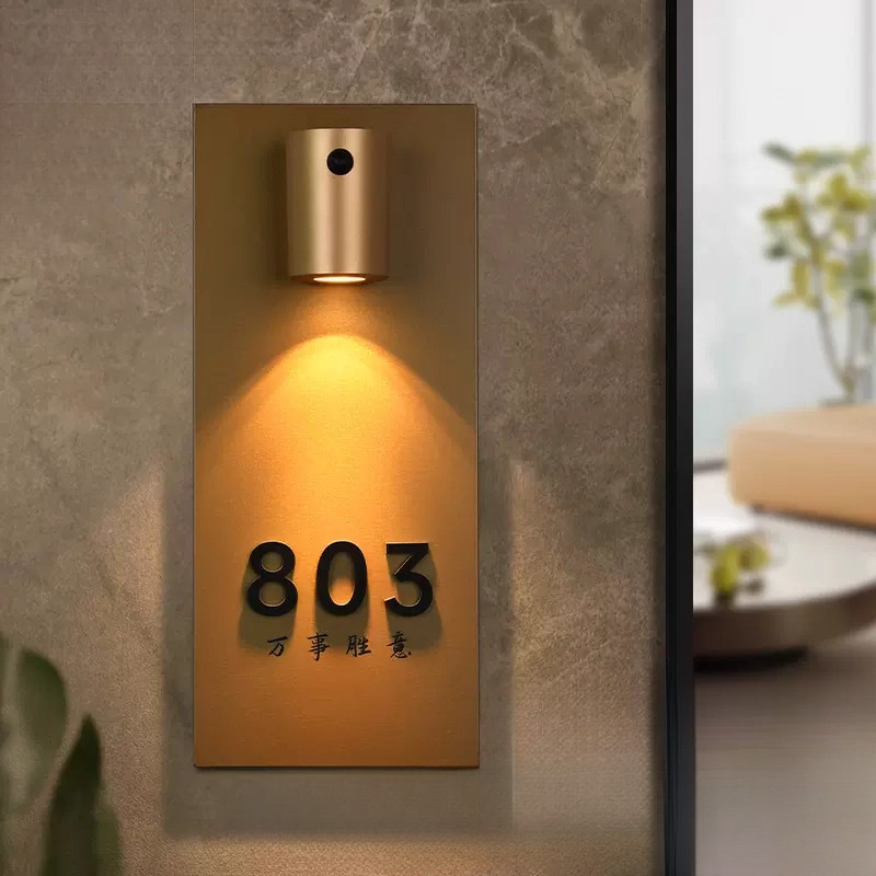 Induction lamp high-end metal baking paint luminous indicator sign HDB ...