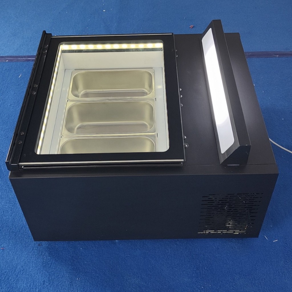 Commercial Bar Counter Ice Cream Display Cabinet gelato Counter Top Ice ...