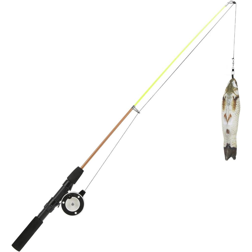 HAIKOO Fishing Rod Cat Toy, Pulley Telescopic Fishing Rod Cat Toy ...