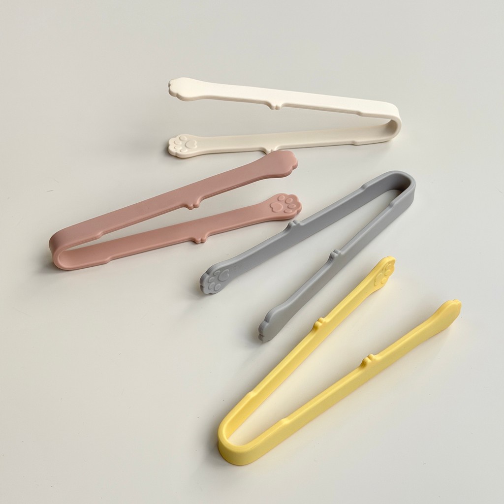 2025NEW! Cute Cat Paw Food Tongs Silicone Snacks MINI Tongs | Shopee ...