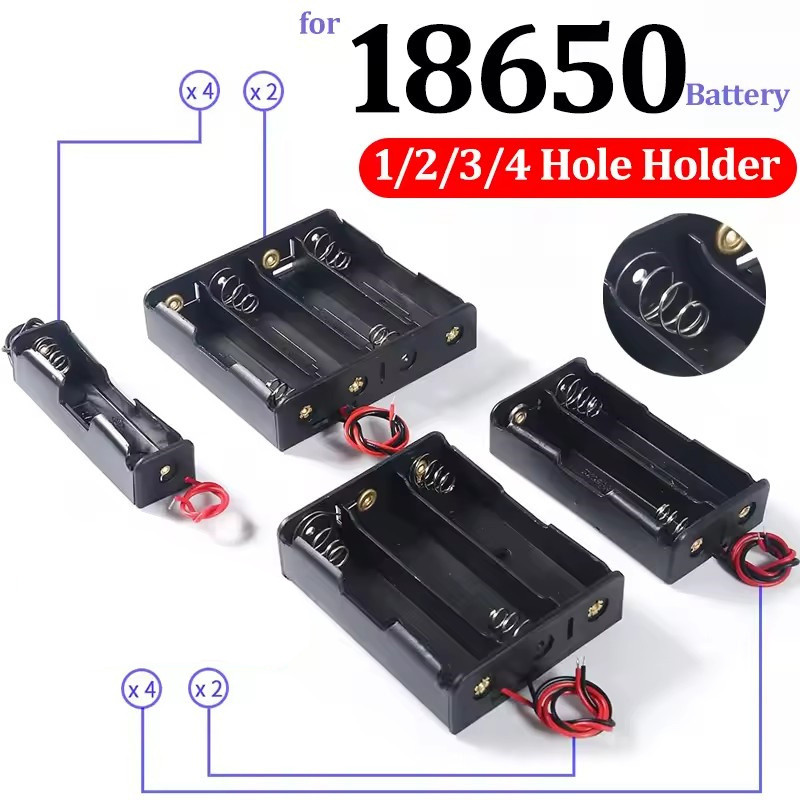 Electronics Battery Slot Stand Cylindrical Battery Case - 18650 ...