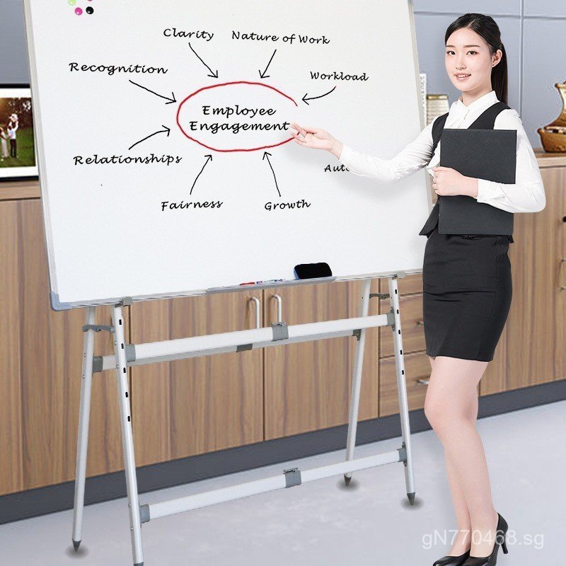 Erasable Mobile Green Board Teaching Stand A Type Office Writing Board ...