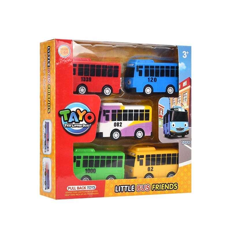 Tayo Bus Vehicle Topper Kek Hiasan Mini Bus Pull Back School Bus ...