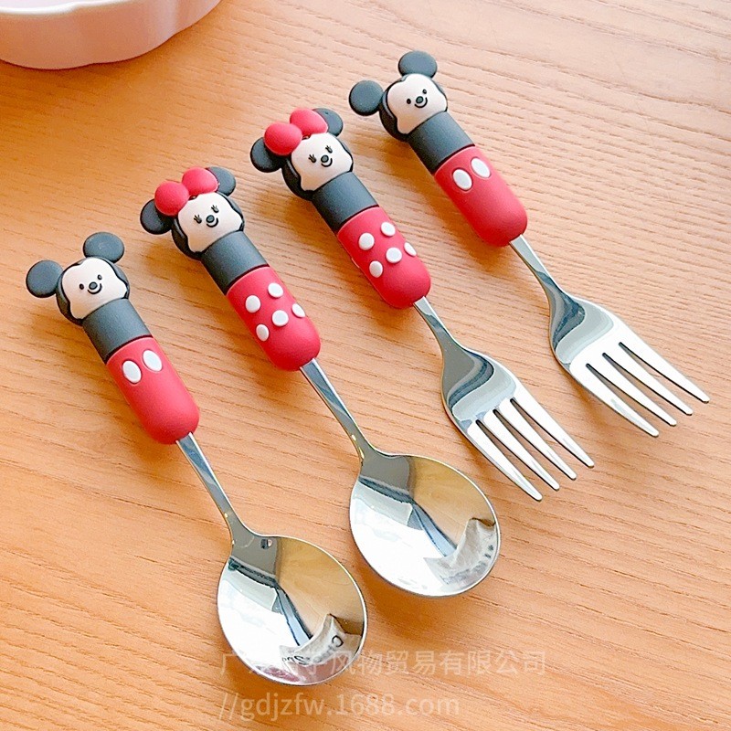 Cartoon Cartoon Stainless Steel Fork Spoon Household Soup Spoon Fork ...