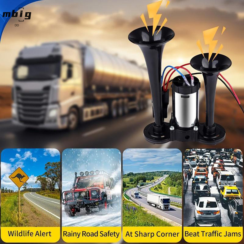 Car Loud-horns Replacement 12V Dual Tones Powerful Dual Tones Commands ...