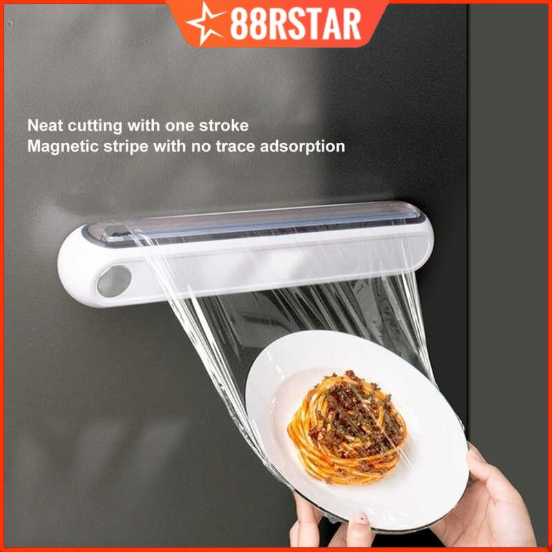 Food Wrap Dispenser with Cutter Universal Holder for Plastic Foil ...