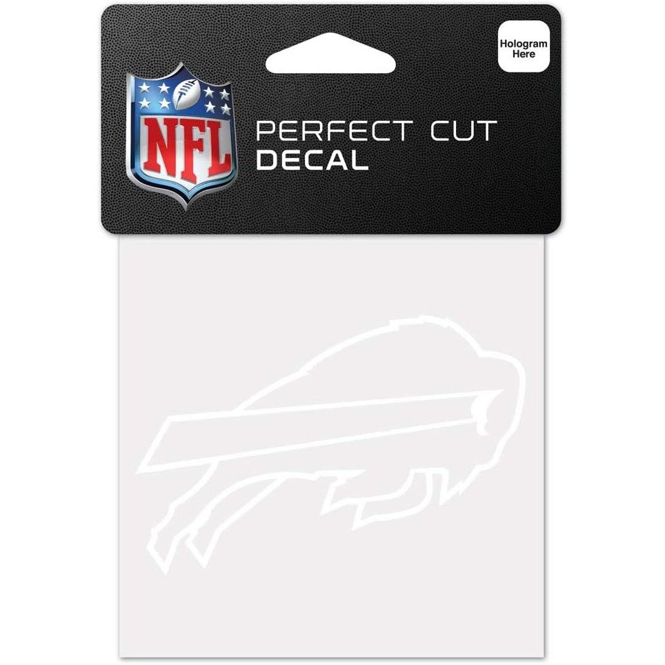 Wincraft NFL Buffalo Bills 4x4 Perfect Cut White Decal, One Size, Team ...