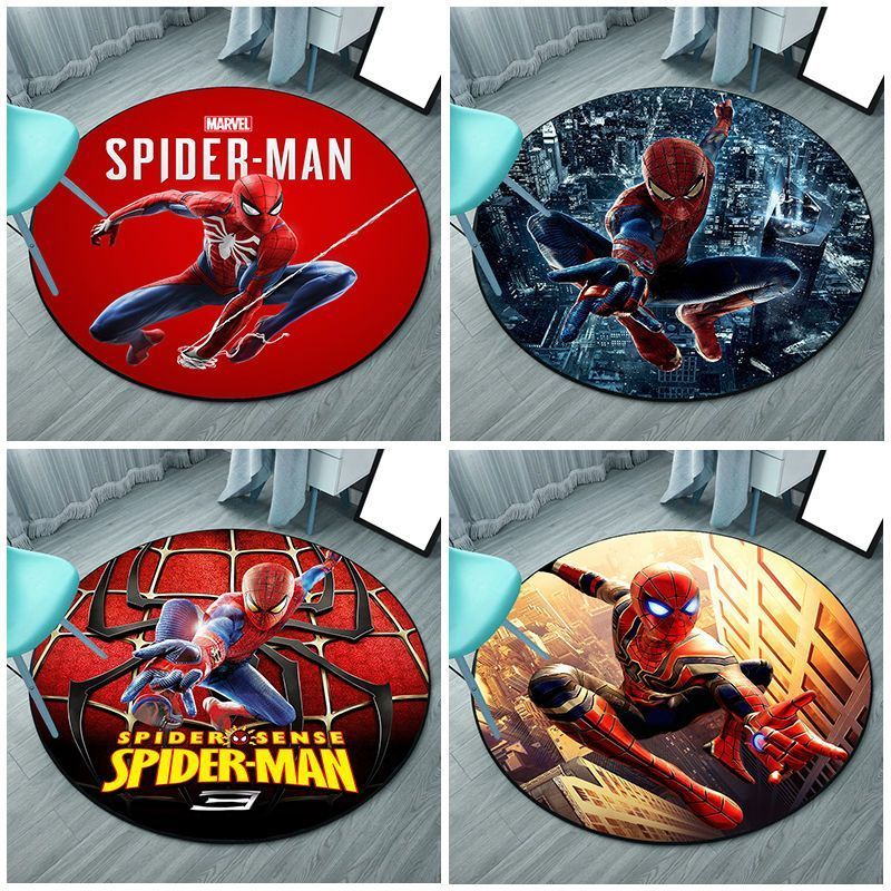 Spiderman Round Carpet Marvel Children's Room Carpet Cute Cartoon ...
