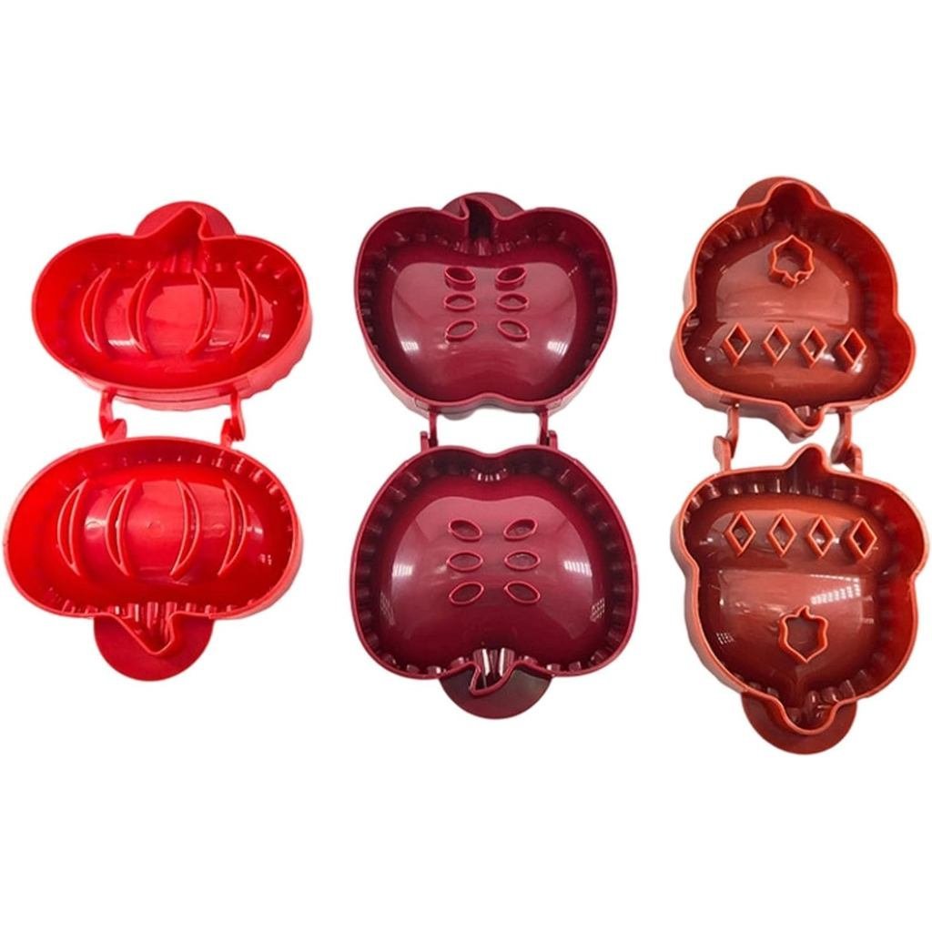 Christmas One-Press Hand Pie Maker, 3 Pack Mini Dough Press Moulds for ...