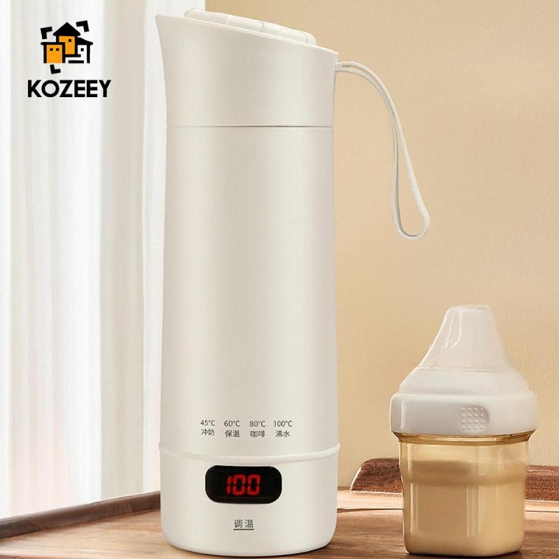 KOZEEY Car Heating Cup Electric Kettle Boiling Water Temperature ...
