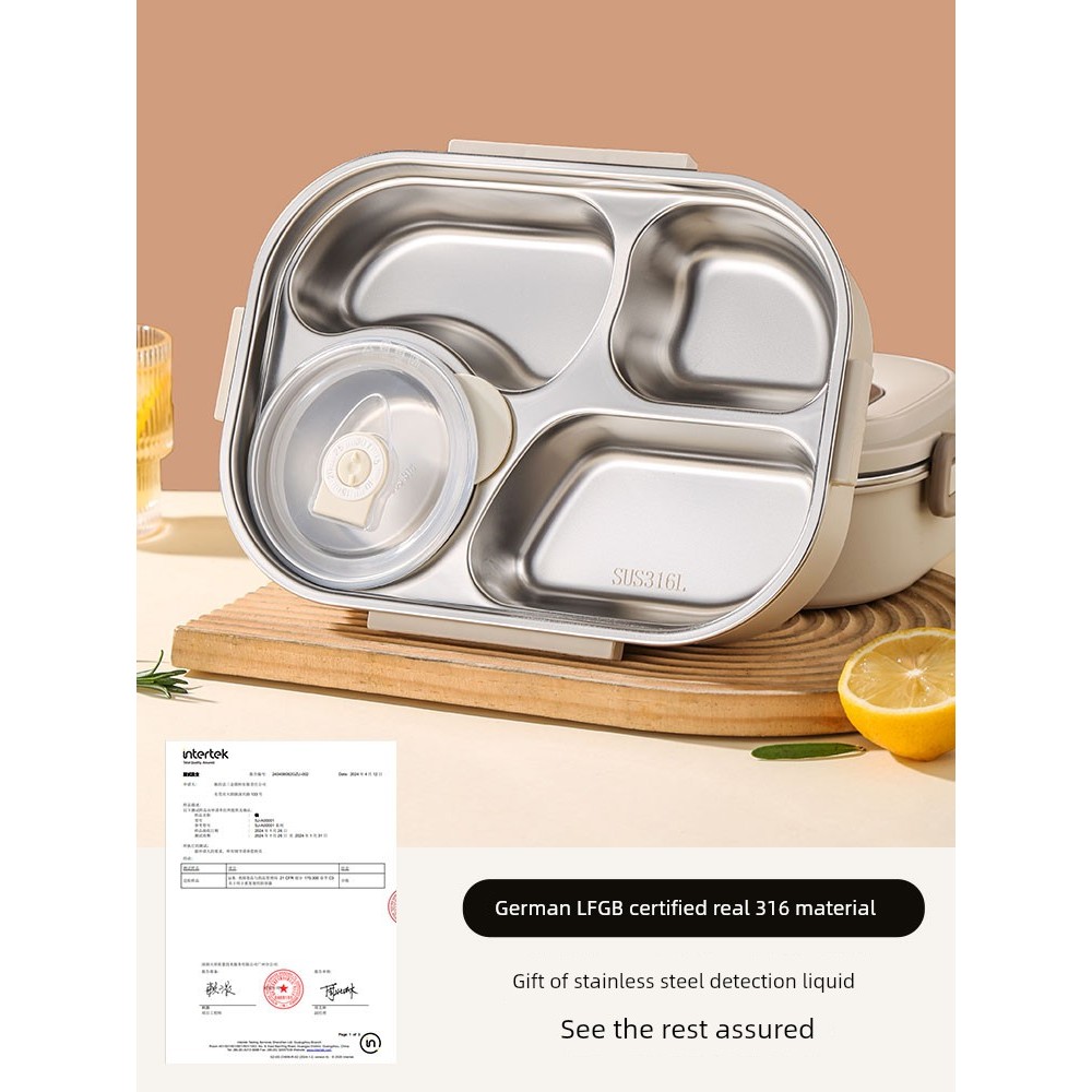 Food Grade 316 Stainless Steel Insulated Lunch Box Children Primary ...