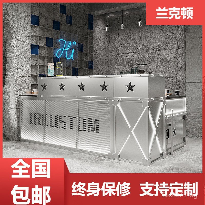 Bar Counter Iron Art Cashier Counter Bar Industrial Style X Billiard ...