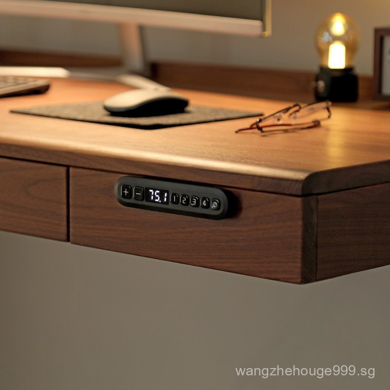 my Solid Wood Electric Height Adjustable Desk Automatic Gaming Smart ...