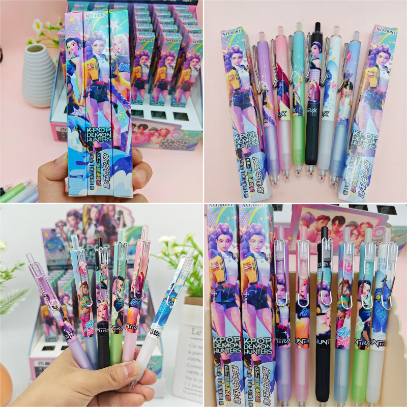 K-Pop Huntrix Ballpoint Pens Rumi Zoey Mira Printed Pencil Girl Group ...